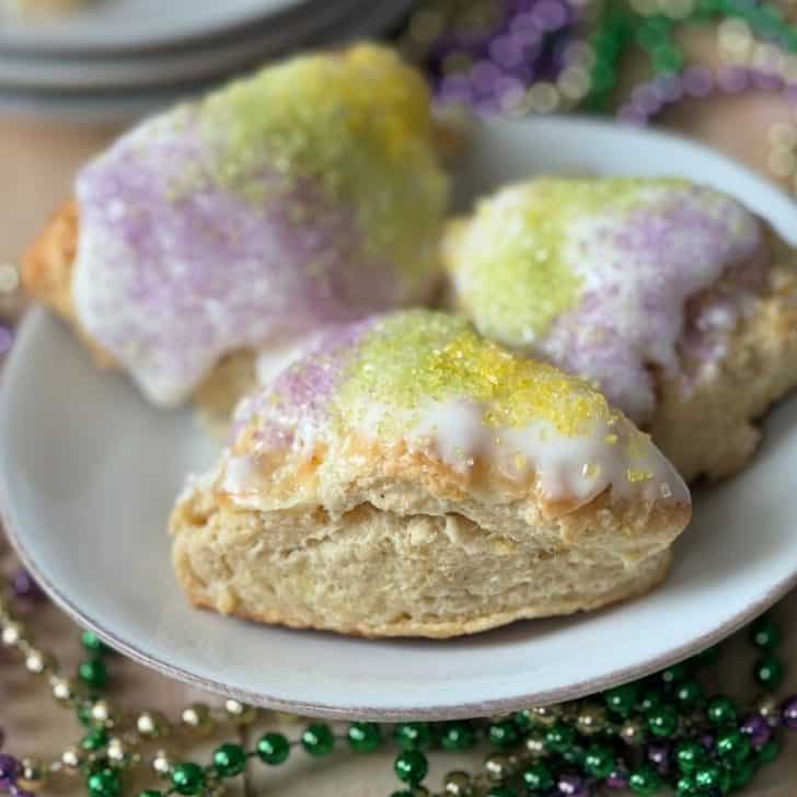King Cake Scones Recipe Perfect for Mardi Gras! - the scone blog