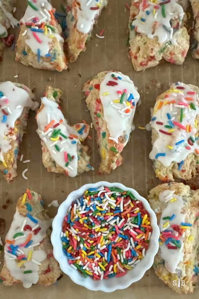 Funfetti Scones Recipe {Birthday Cake!} - the scone blog